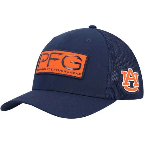 Columbia Auburn Tigers Pfg Hooks Flex Hat