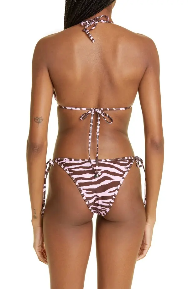 Attico Zebra Print Two-piece Swimsuit