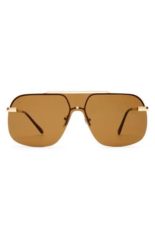 AIRE Venatici Aviator Sunglasses - Gold/brown Mono