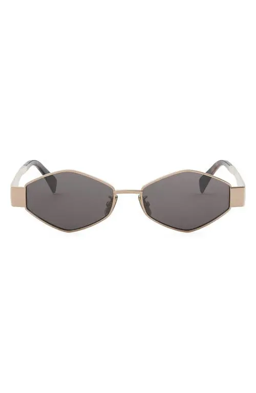 Celine Triomphe 54mm Geometric Sunglasses - Shiny Rose Gold / Smoke