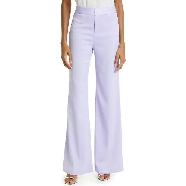 Alice + Olivia Deanna Slim Fit High Waist Bootcut Pants - Solstice