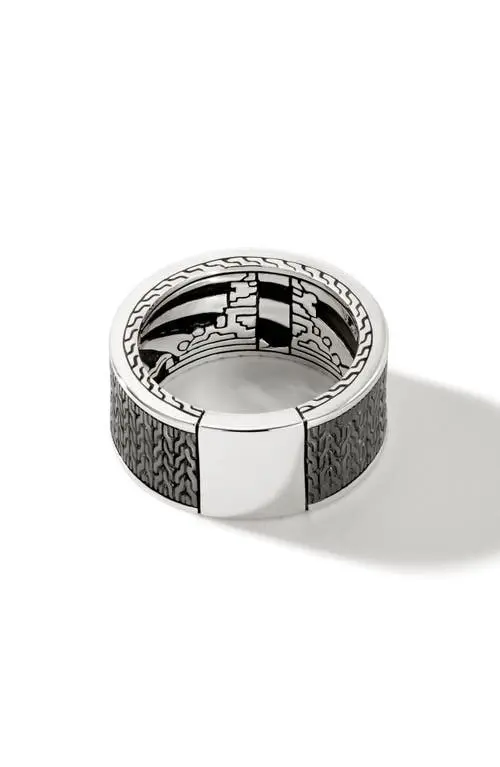 John Hardy Classic Chain Mixed Stone Band Ring - Black