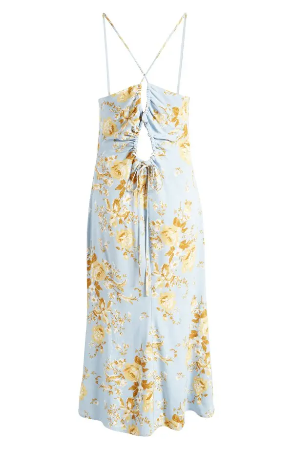 Reformation Dover Floral Print Dress In Heavenly - 51% Off | Editorialist