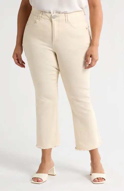 Wit & Wisdom Frayed High Waist Ankle Pants - Ecru