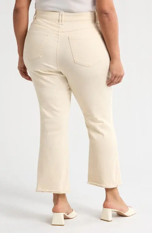 Wit & Wisdom Frayed High Waist Ankle Pants - Ecru