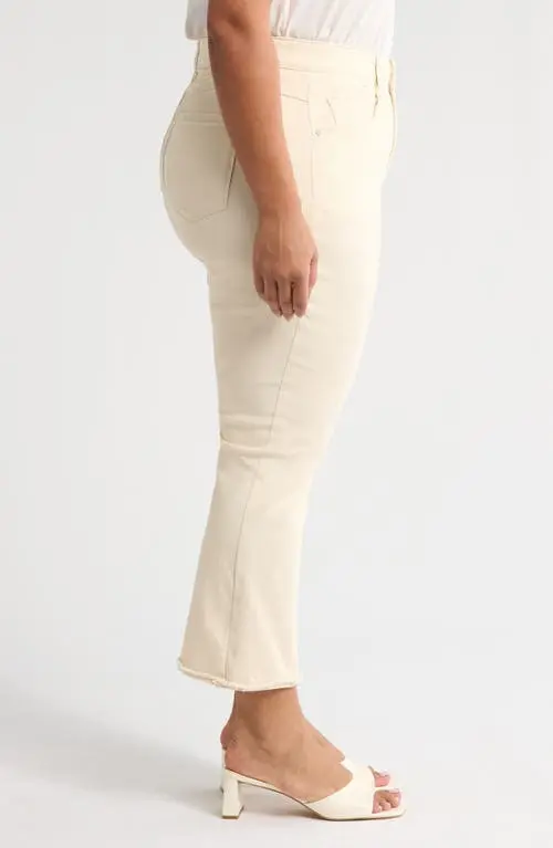 Wit & Wisdom Frayed High Waist Ankle Pants - Ecru