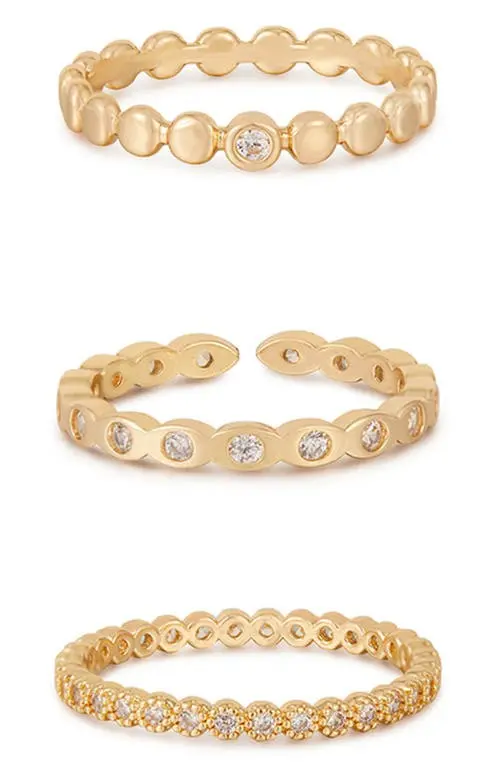 Ettika Set Of 3 Stacked Rings - Gold