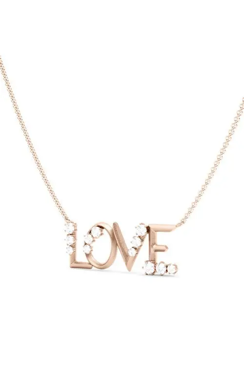 HAUTECARAT Love Lab Created Diamond 18k Gold Necklace - 18k Rose Gold