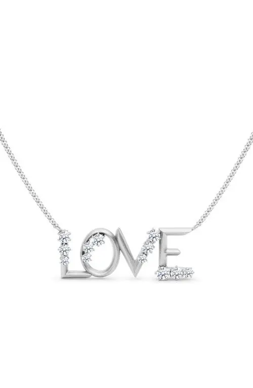 HAUTECARAT Love Lab Created Diamond 18k Gold Necklace - 18k White Gold