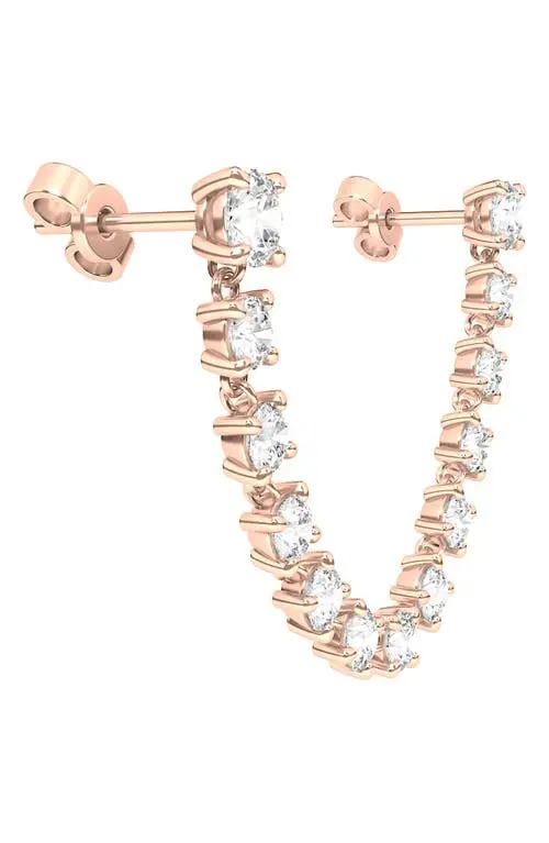 HAUTECARAT Lab-created Diamond & Gold Single Earring - 18k Rose Gold
