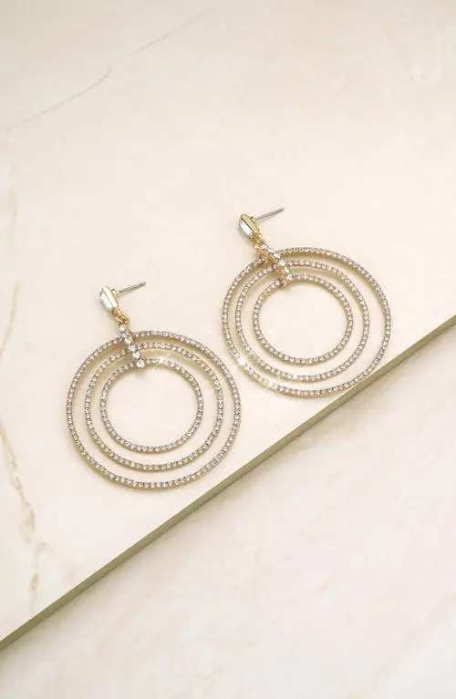 Ettika Disco Crystal Drop Earrings