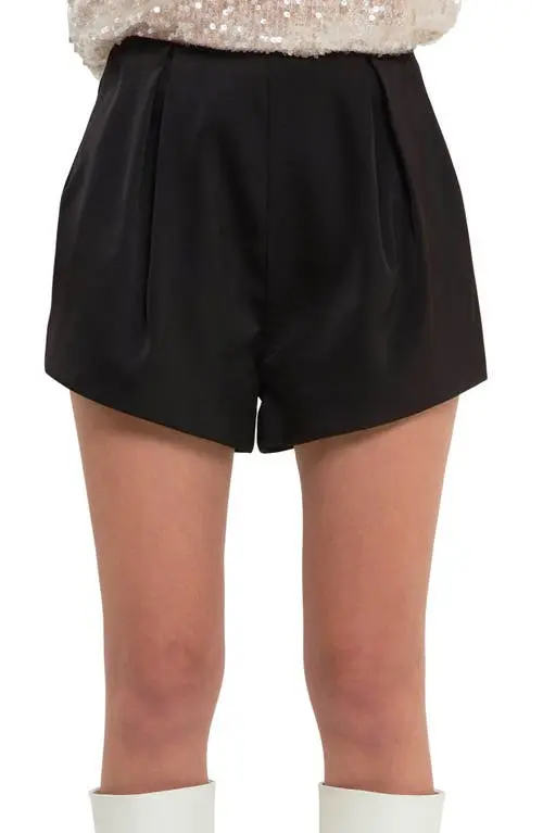 GREY LAB Balloon High-waisted Shorts - Black