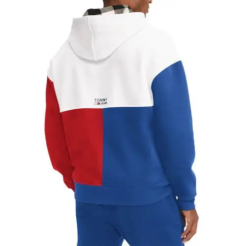 Tommy Hilfiger Red Philadelphia 76ers Andrew Split Pullover Hoodie