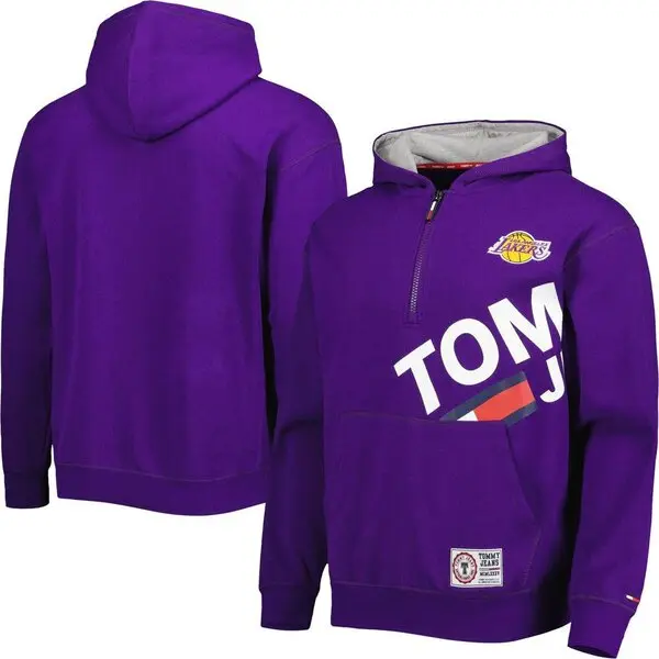 Tommy Hilfiger Los Angeles Lakers Half-zip Hoodie - Purple