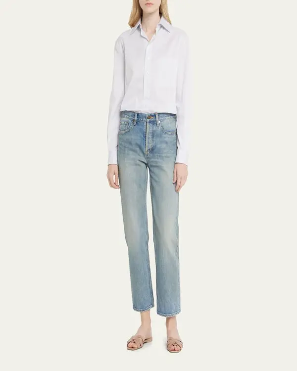 Saint Laurent Nu Pieds Flat Sandals - Nude