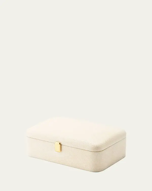 Aerin Abella Faux Shagreen Small Jewelry Box