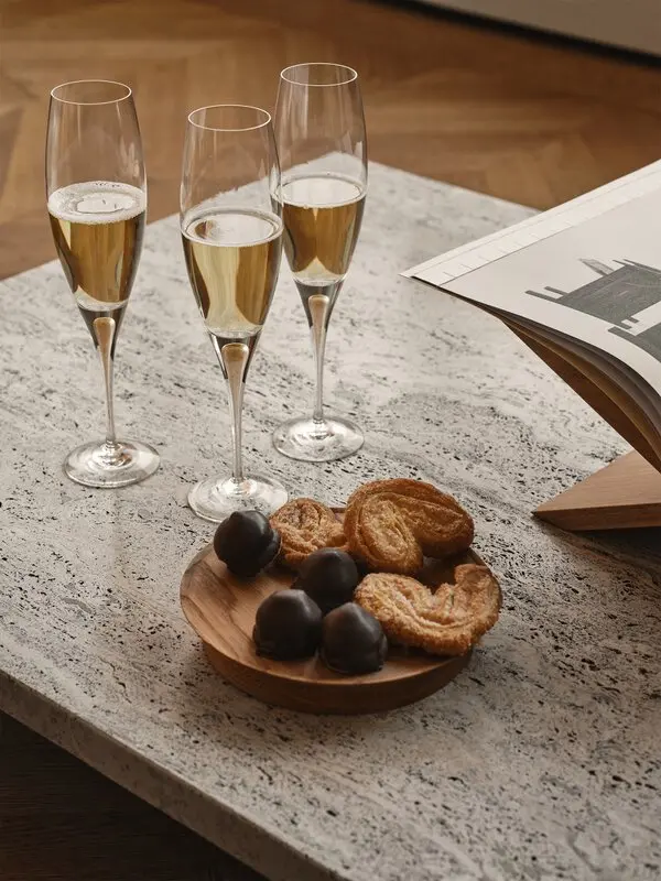 ORREFORS Intermezzo Gold 2-piece Champagne Glass Set