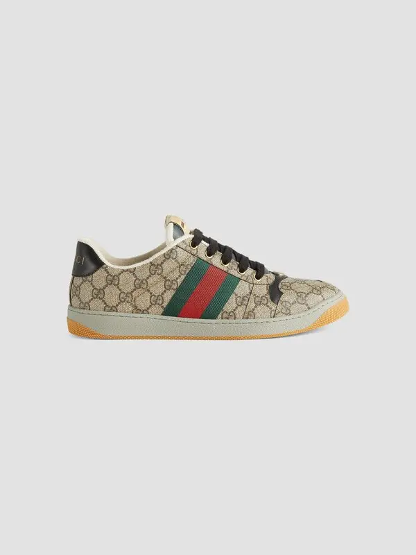 Gucci Screener Gg Supreme Canvas Sneakers - Brown