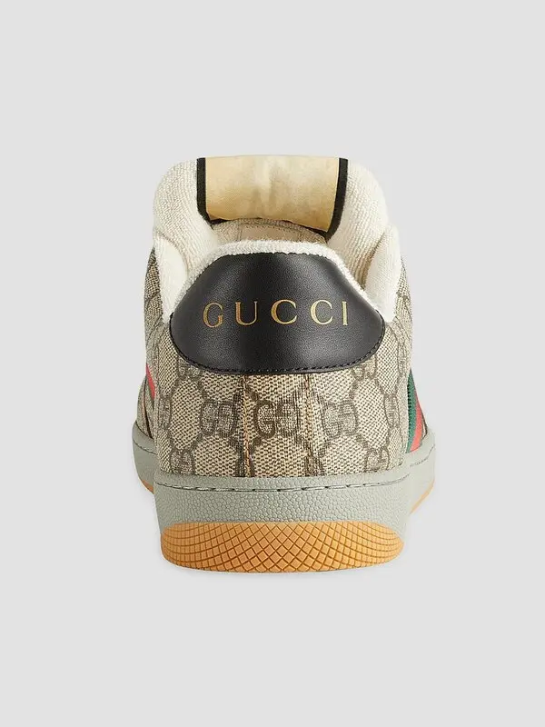 Gucci Screener Gg Supreme Canvas Sneakers - Brown