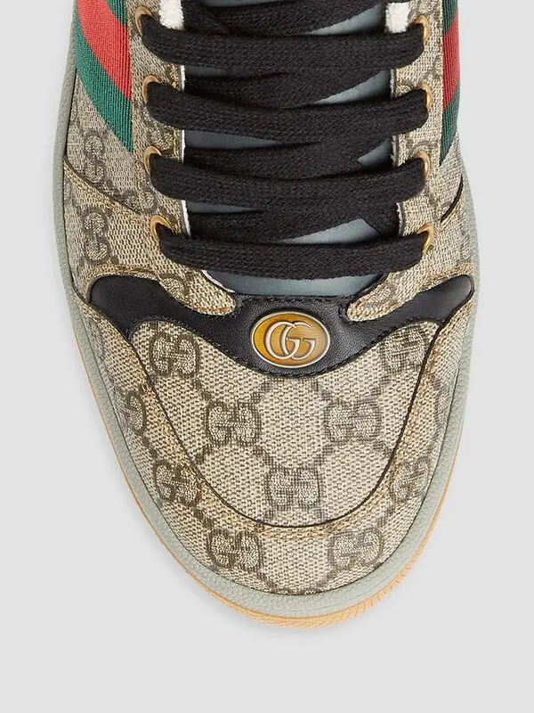 Gucci Screener Gg Supreme Canvas Sneakers - Brown