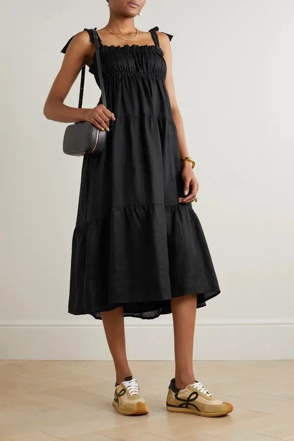 knee length dresses for ladies Bellamy Dress - Black main image 1