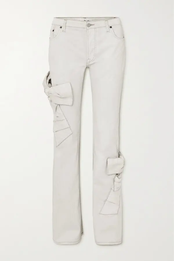 Acne Studios Bow-detailed Flared Jeans