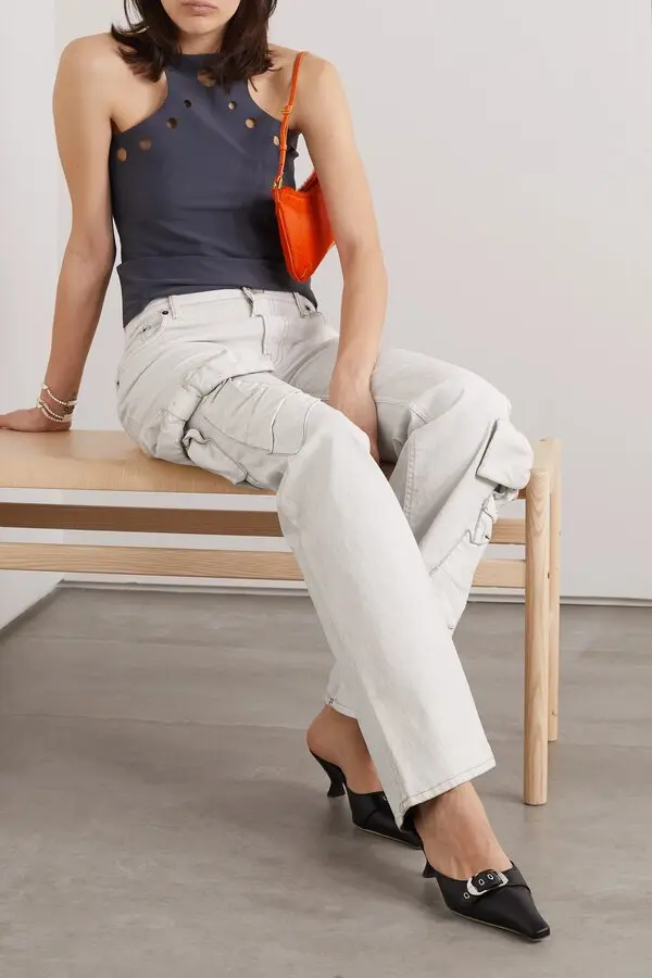 Acne Studios Bow-detailed Flared Jeans