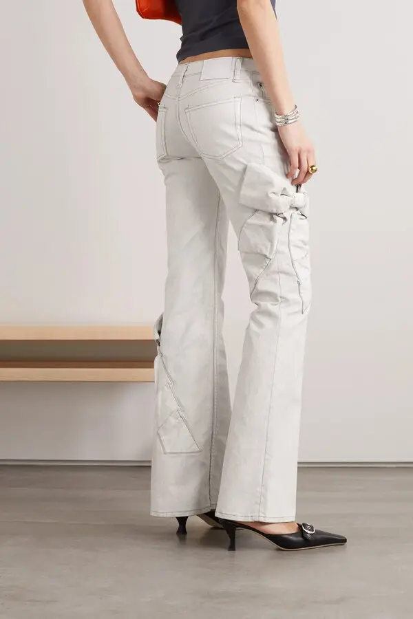 Acne Studios Bow-detailed Flared Jeans