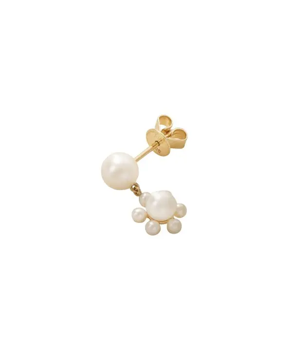Sophie Bille Brahe Petite Deux Jeanne Pearl Earring - Gold