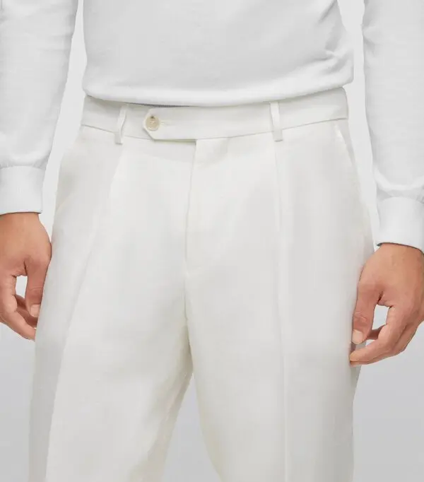 BOSS Linen Tailored Trousers