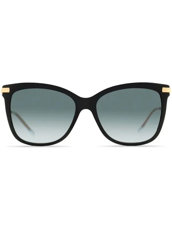 JIMMY CHOO Rectangular Sunglasses - Gold