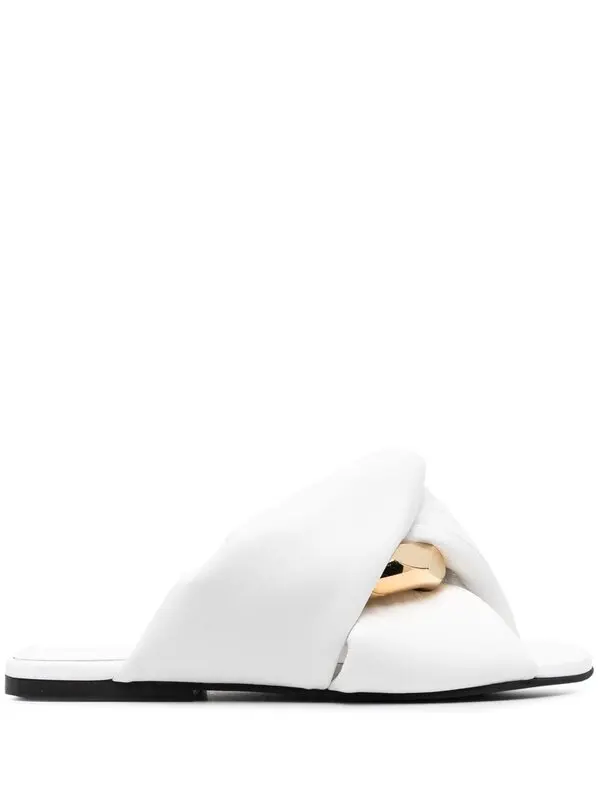 JW Anderson Chain-link Detail Sandals - White