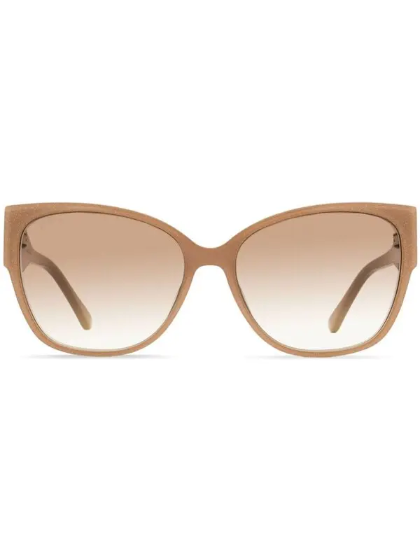 JIMMY CHOO Oversize-frame Sunglasses - Neutrals