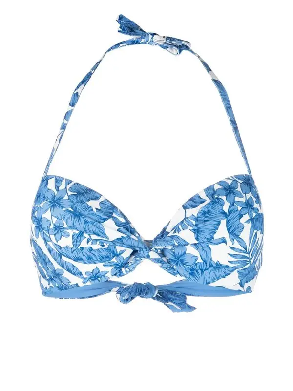 TWINSET Twist-detail Bikini Top - Blue