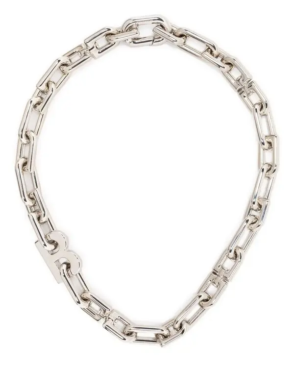 Balenciaga Logo Chain-link Necklace