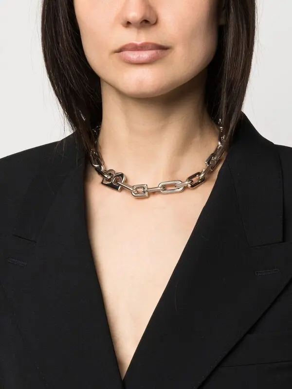 Balenciaga Logo Chain-link Necklace