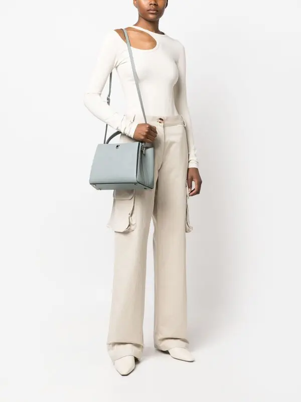 VALEXTRA Medium Brera Leather Tote Bag