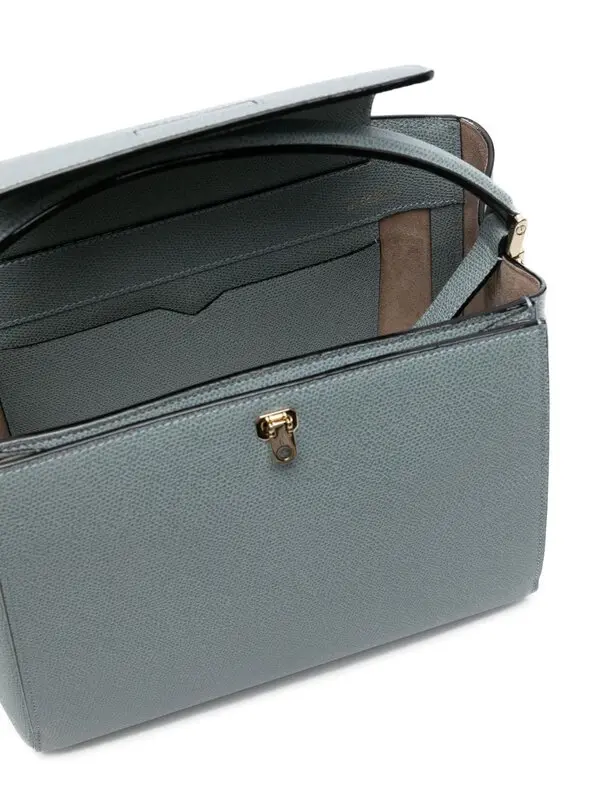 VALEXTRA Medium Brera Leather Tote Bag