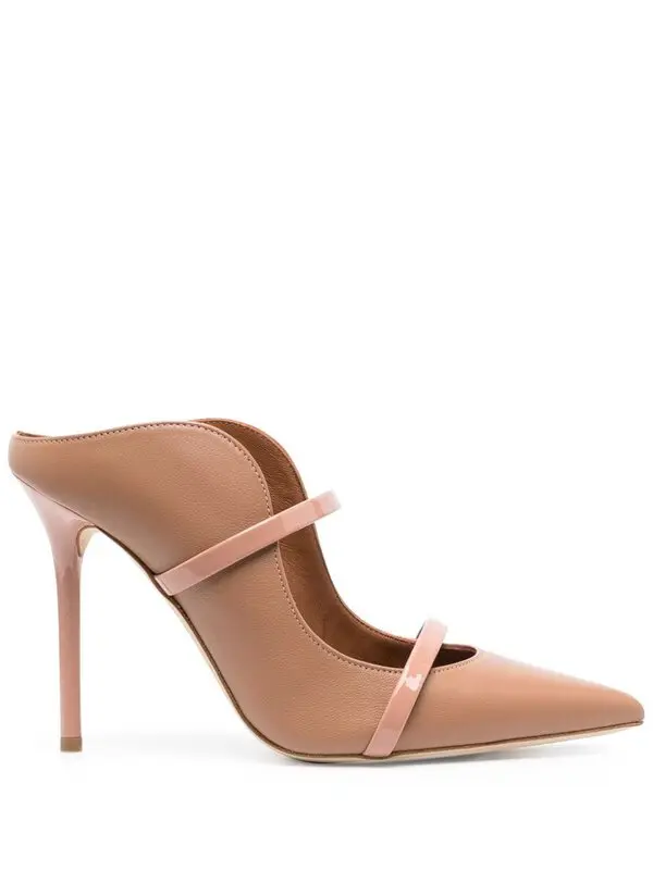MALONE SOULIERS Maureen 100mm Pointed-toe Mules - Neutrals