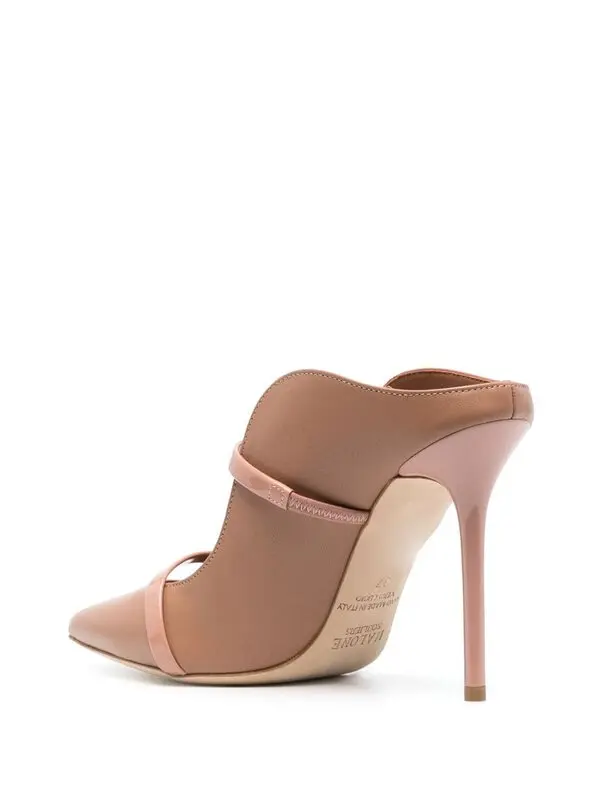 MALONE SOULIERS Maureen 100mm Pointed-toe Mules - Neutrals