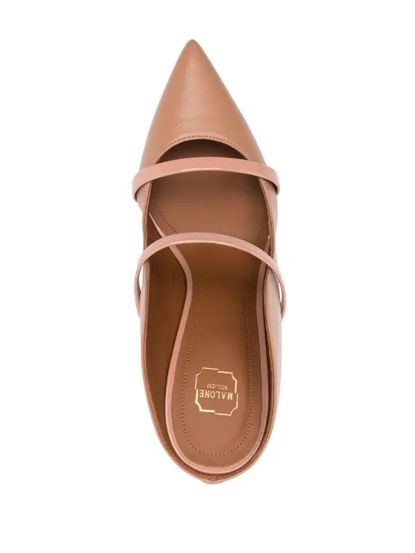 MALONE SOULIERS Maureen 100mm Pointed-toe Mules - Neutrals