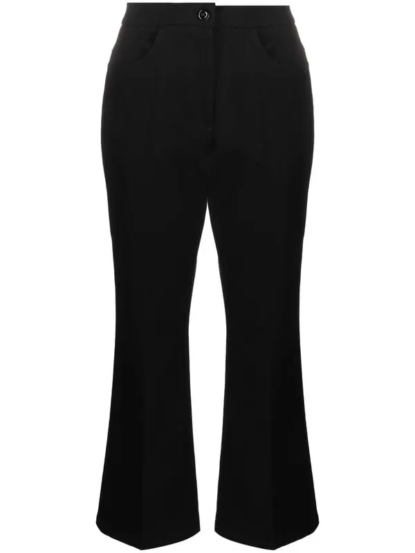 JIL SANDER Pressed-crease Flared Cropped Trousers