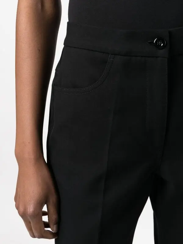 JIL SANDER Pressed-crease Flared Cropped Trousers