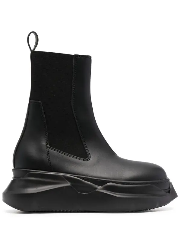 Rick Owens Beetle Leather Ankle Boots