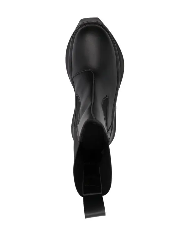 Rick Owens Beetle Leather Ankle Boots