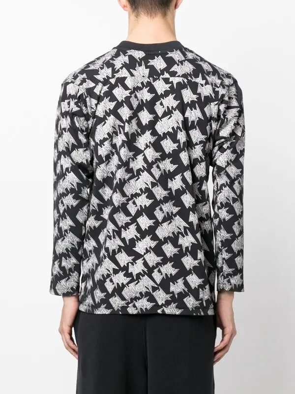 ERL Logo-print Long-sleeved T-shirt - Black