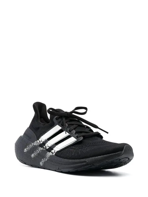 Y3 Striped Lace-up Sneakers - Black