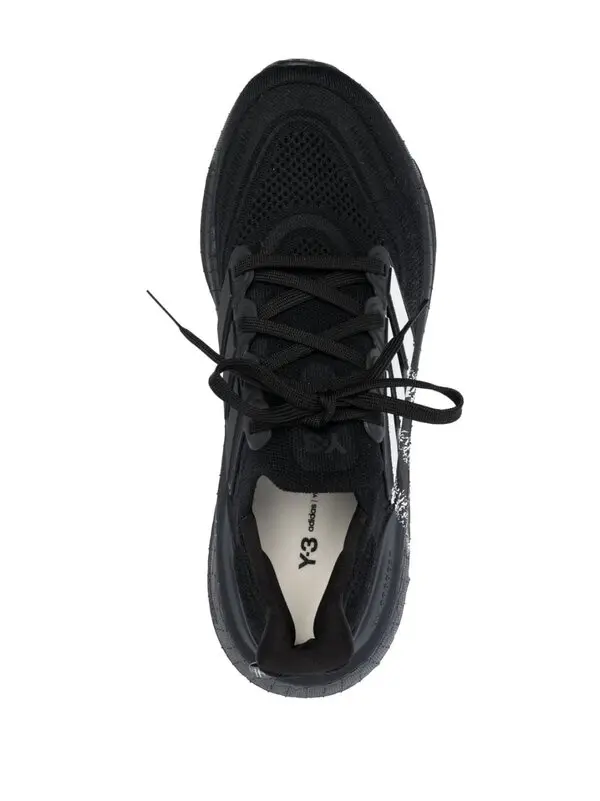 Y3 Striped Lace-up Sneakers - Black