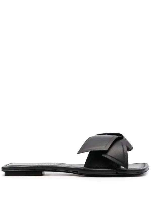 Acne Studios Leather Bow Slides