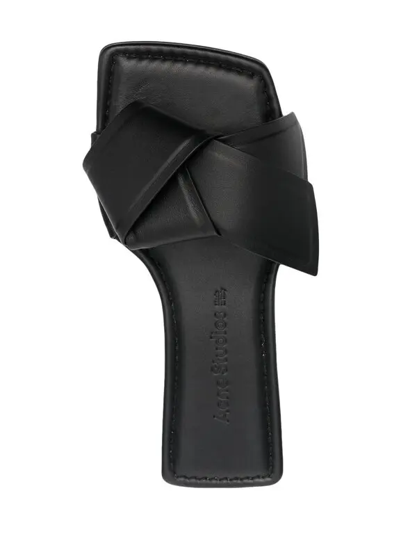 Acne Studios Leather Bow Slides